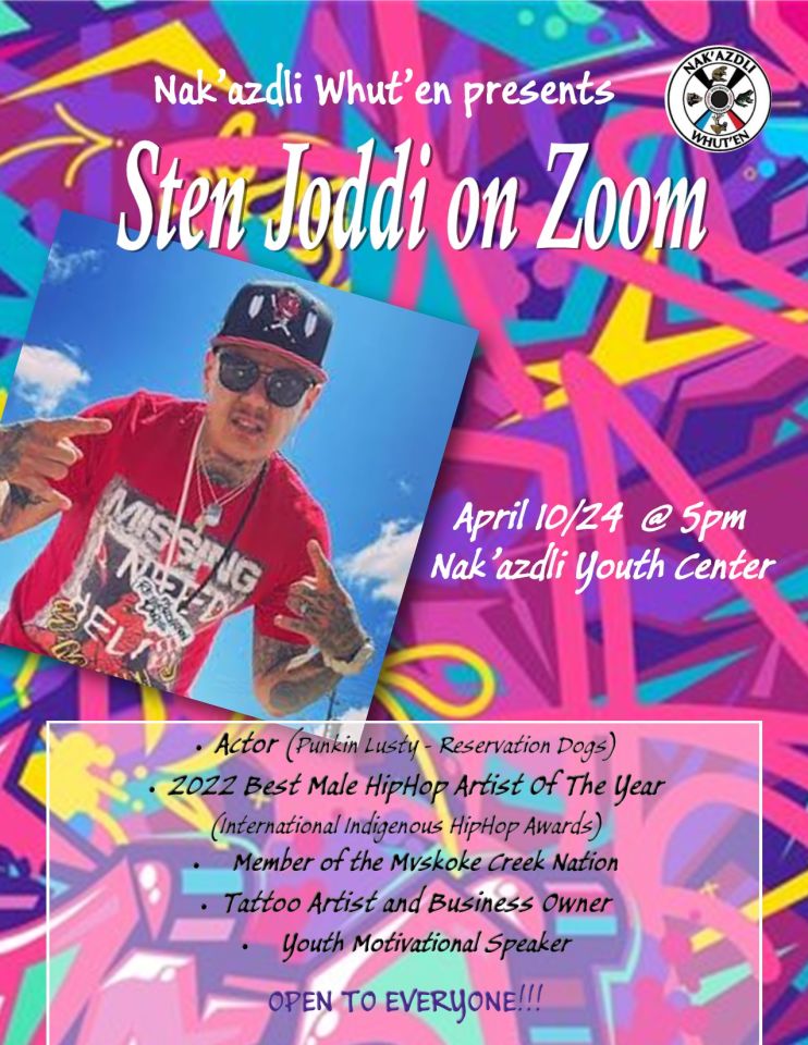 Sten Joddi on Zoom | Nak'azdli Whut'en